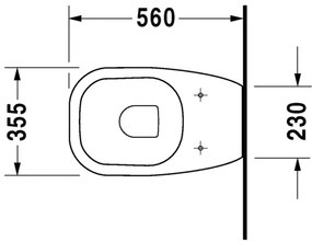 Duravit D-Code - Stojící WC, 355x560 mm, bílé 21150900002