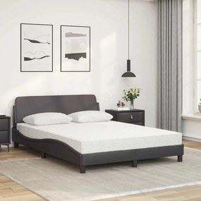 Postel s matrací Dover šedá 140 x 190 cm umělá kůže 3208400