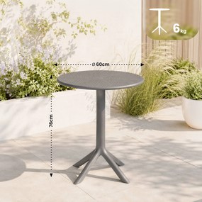 Stůl Lacota kulatý 60 cm – antracitová