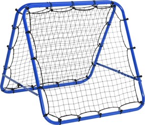 HOMCOM Fotbalový Rebounder, Nastavitelná Rebound Zeď s 5 Úhly a Rebound Mřížkou, 100 x 95cm Fotbalová Brána pro Dospívající, Rebound Zeď pro Trénink V