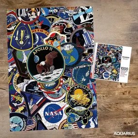 AQUARIUS Puzzle NASA: Nášivky misí / 1000 dílků / 51 x 71 cm