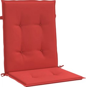 Podušky na židli nízké opěradlo 6 ks červené 100x50x3 cm oxford 314137