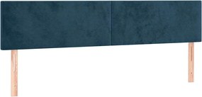 Box spring postel s matrací tmavě modrá 200x200 cm samet 3127395