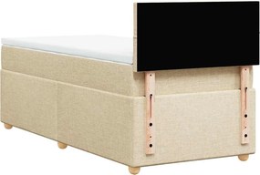 Box spring postel s matrací krémová 80 x 200 cm textil 3286512