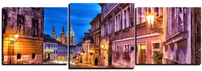 Obraz na plátně - Magické noční staré město - panoráma 5258D (150x50 cm)
