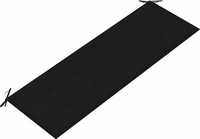 Lavice Batavia s černou poduškou 150 cm masivní teakové dřevo 3100833