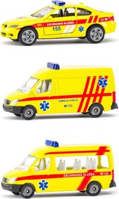SIKU Kovový model Set ambulance sada 3 aut - česká verze