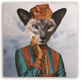 Gario Obraz na plátně Kočka v šatech - Lili Chartrand Rozměry: 30 x 30 cm