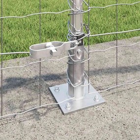 Zahradní euro plot s betonovým základem 50 x 0,6 m Stříbrná 3351048