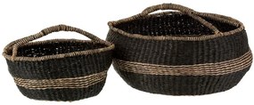 Sada 2 košů pletených z mořské trávy Urille - Ø 60*26 cm