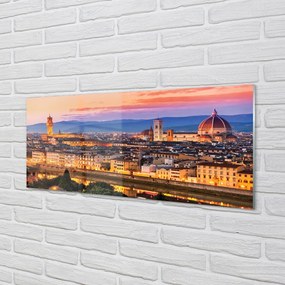 akrylový obraz Italy Panorama noc katedrála 120x60 cm