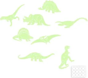 RAPPA Dekorace dinosauři svítící ve tmě / Samolepky na zeď