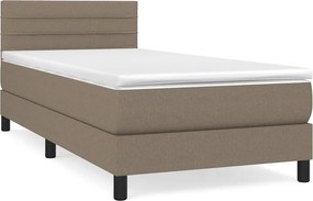 Box spring postel s matrací taupe 90x190 cm textil 3140101