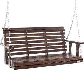 Dřevěná houpačka na verandu 1,4 m, houpačka na terasu na nádvoří a zahradu
