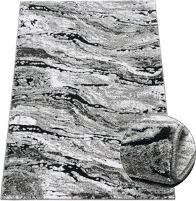 BE Koberec Miami Plus 0303 GREY - šedý obdélníkový Rozměr: 40x60 cm