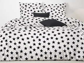 Mistral Home povlečení 100% bavlna Portland stars Black positive 140x200/70x90cm