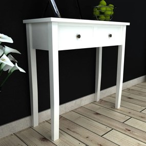 vidaXL Toaletní konzolový stolek 79 x 30 x 74 cm dřevo [280053] Barva: Bílá