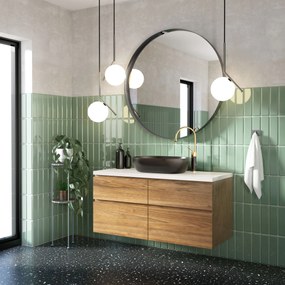 Invena Teja, umyvadlo na desku 600x420x145 mm, černá matná, INV-CE-09-005-C