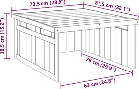 vidaXL Garáž na sekací stroj Hnědá 73.5 x 81.5 x 38.5 cm [42013030]