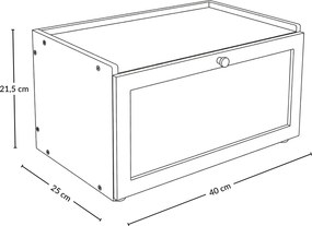 Bambusový chlebník VITRINE, 25 x 40 x 21,5 cm