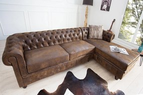 Rohová sedačka Chesterfield Vintage