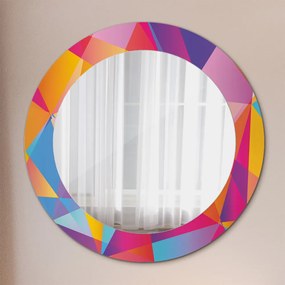 Kulaté dekorativní zrcadlo Geometrické složení fi 60 cm