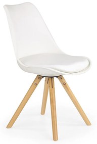 Jídelní židle Amadora, bílá / buk
