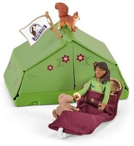 Schleich 42533 Sarah s koníkem a zvířátky kempují, 24,5 x 19 x 6,6 cm