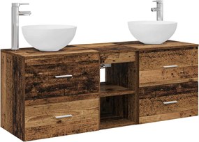 Sada koupelnových skříněk 3 ks Staré dřevo 49,5 x 41 x 64,5 cm 3405809