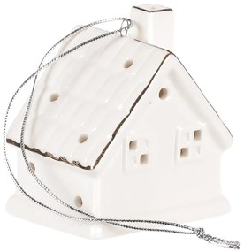 Domek s LED světlem, porcelánový ALA3168