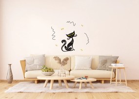 Dekorativní samolepka na zeď Okouzlující Kocour s Popisy | 65 x 85 cm | DE0421