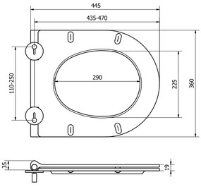 Mexen deska pomalu padající slim, duroplast, Bílá - 39050100