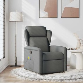 vidaXL Masážní polohovací křeslo textil [4015587] Barva: tmavě hnědá