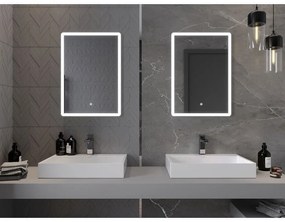 Mexen Navia, LED koupelnové zrcadlo s podsvícením 50 x 70 cm, 6000K, ochrana proti zamlžování, 9803-050-070-611-00