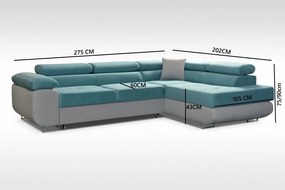 FALCO Sedací souprava Lido levá světle šedá