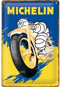 Postershop Plechová cedule - Michelin - Motorcycle Bibendum 30x20 cm