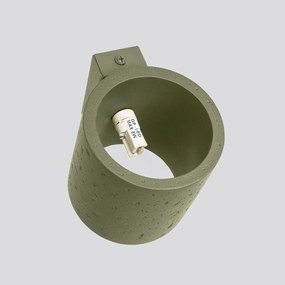 Sollux Lighting Nástěnná lampa ORBIS betonová olivově zelená
