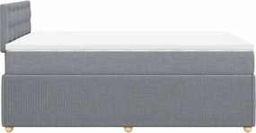 Box spring postel s matrací světle šedá 120 x 200 cm textil 3289737