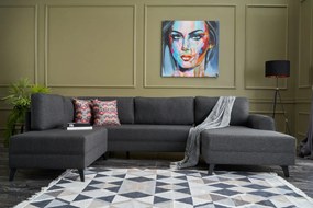 Atelier del Sofa Rohová sedací souprava Belen - Anthracite, Antracitová