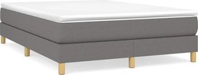 Rám postele s boxspringem tmavě šedý 140 x 190 cm textil 3120607