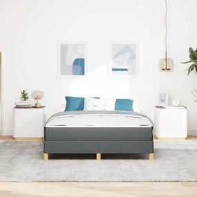 Postel s boxspringem s matrací Tmavě šedá 160 x 200 cm textil 3398578