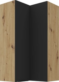 ARIA ac | horní kuchyňská skříňka 60x60 GN-108 2F (90°) rohová s policemi | EXTRA VYSOKÁ | 60x60 cm | artisan/černá