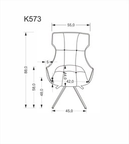 Jídelní křeslo K573 popelavě šedé