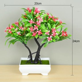 Bytová dekorace - umělý stromek v květináči - bonsaj Varianta: 3