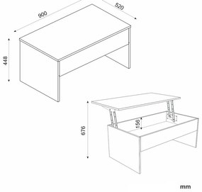 Konferenční stolek Akilli Travertine