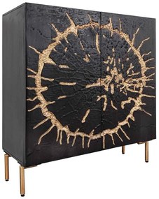 Designová vysoká komoda Dalton 120 cm černé mango