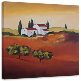 Gario Obraz na plátně Pohled na domy v krajině Rozměry: 30 x 30 cm