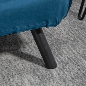 HOMCOM Rozkládací pohovka, skládací postel s funkcí postele, křeslo s polštáři na opření, pohodlná pohovka s nastavitelným opěradlem, sametový vzhled…