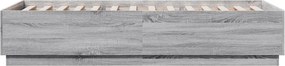 Rám postele s LED osvětlením šedý sonoma 100 x 200 cm kompozit 3209630