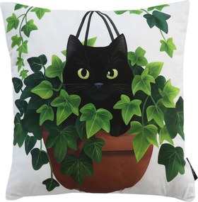 XPOSE® Set povlaků na polštář KOČKY A KYTKY (digitální tisk) 43x43 cm - set 4ks